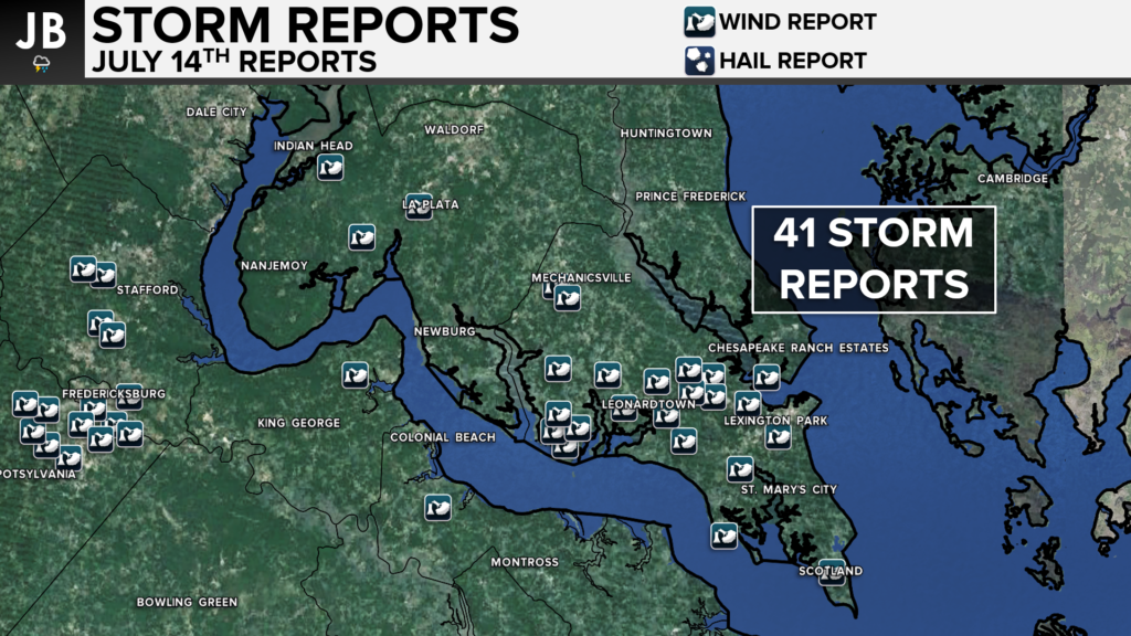 Storm Reports Show the Extent of Wednesday's Storms - JB Weather