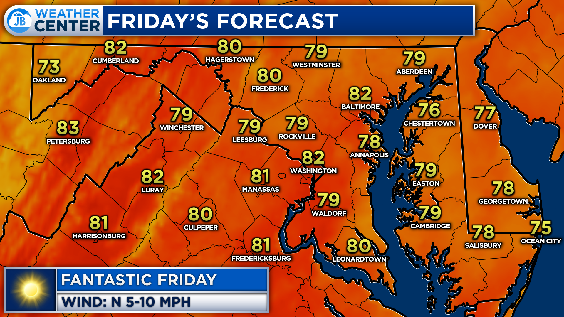 Friday's Forecast: Fantastic End to the Week! - JB Weather