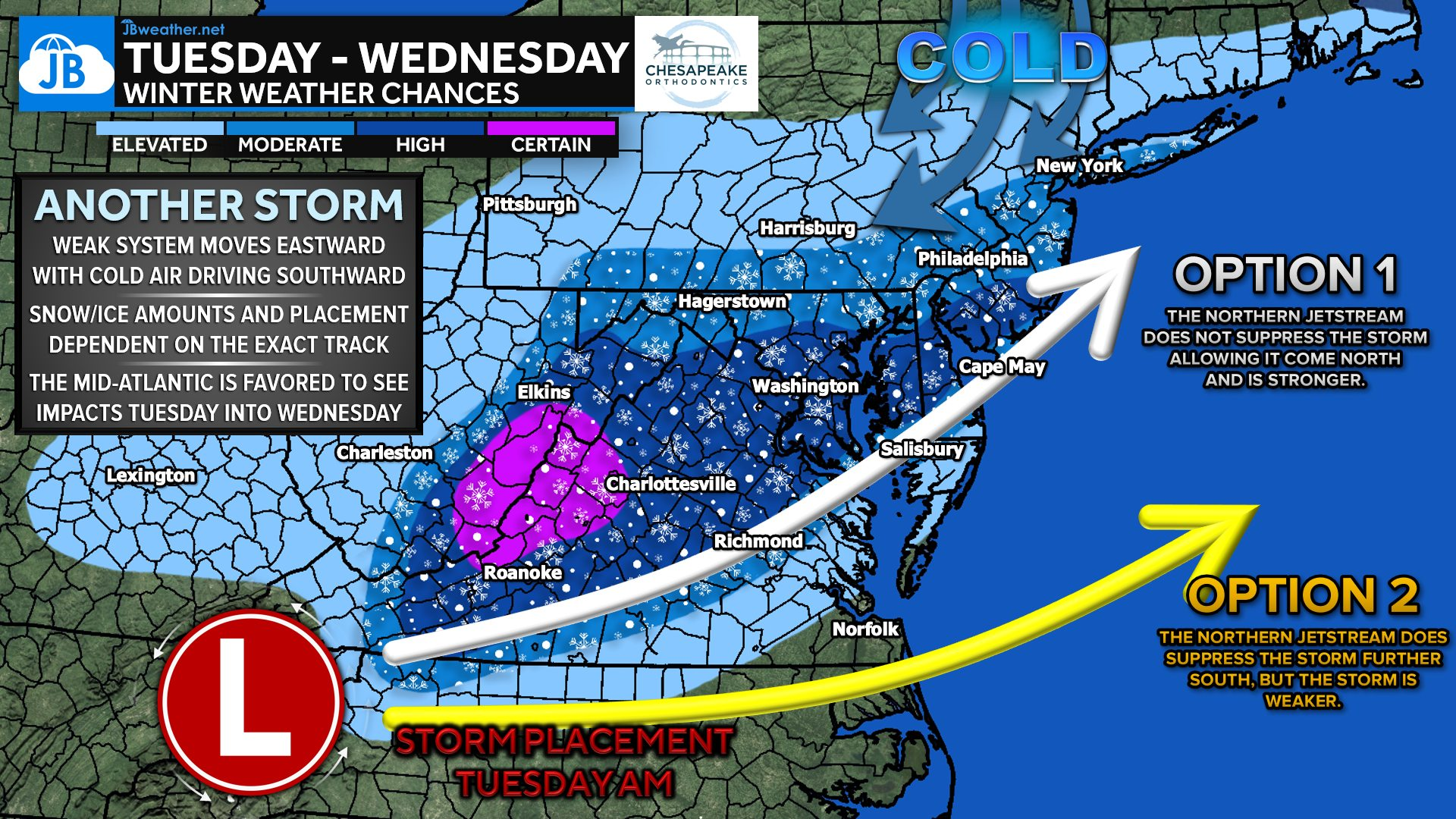 Next System May Bring Winter Weather Tuesday - JB Weather