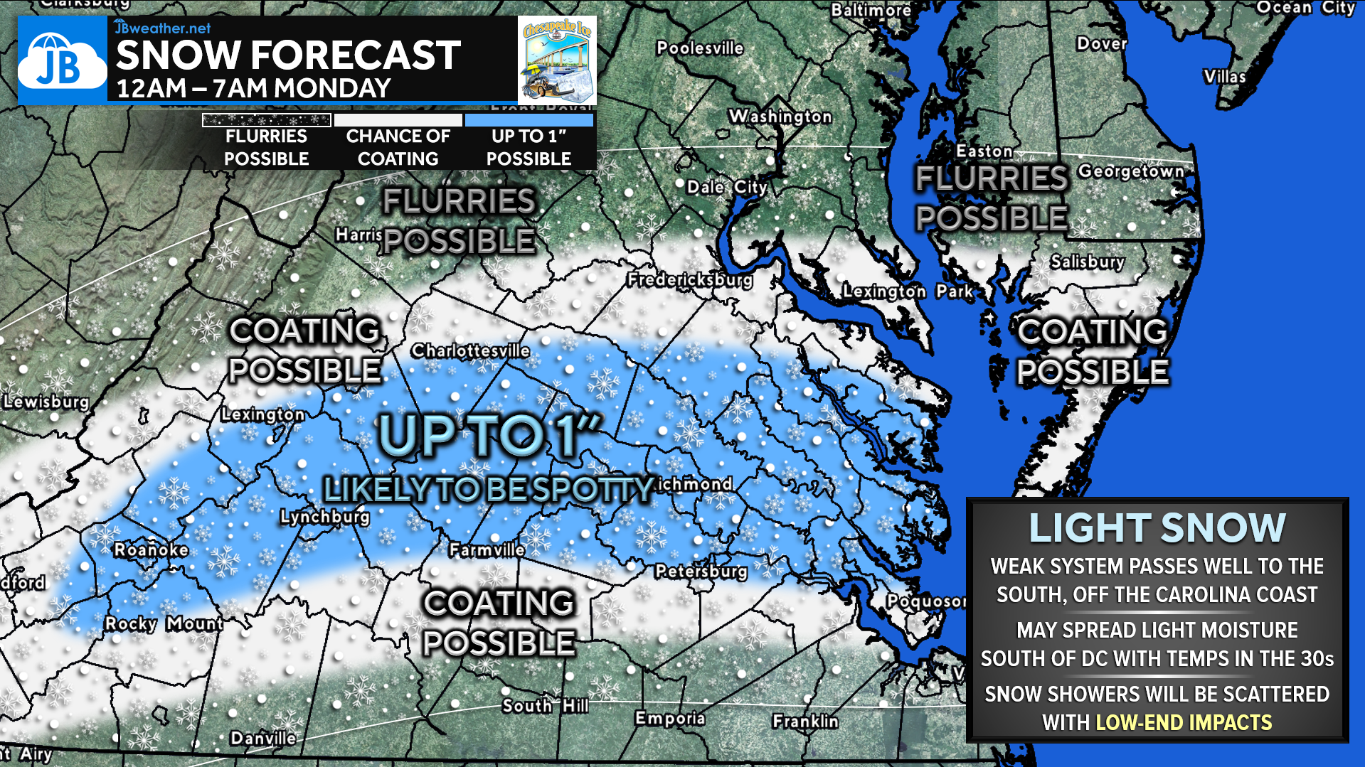 Forecast: Light Snow Possible Overnight - JB Weather