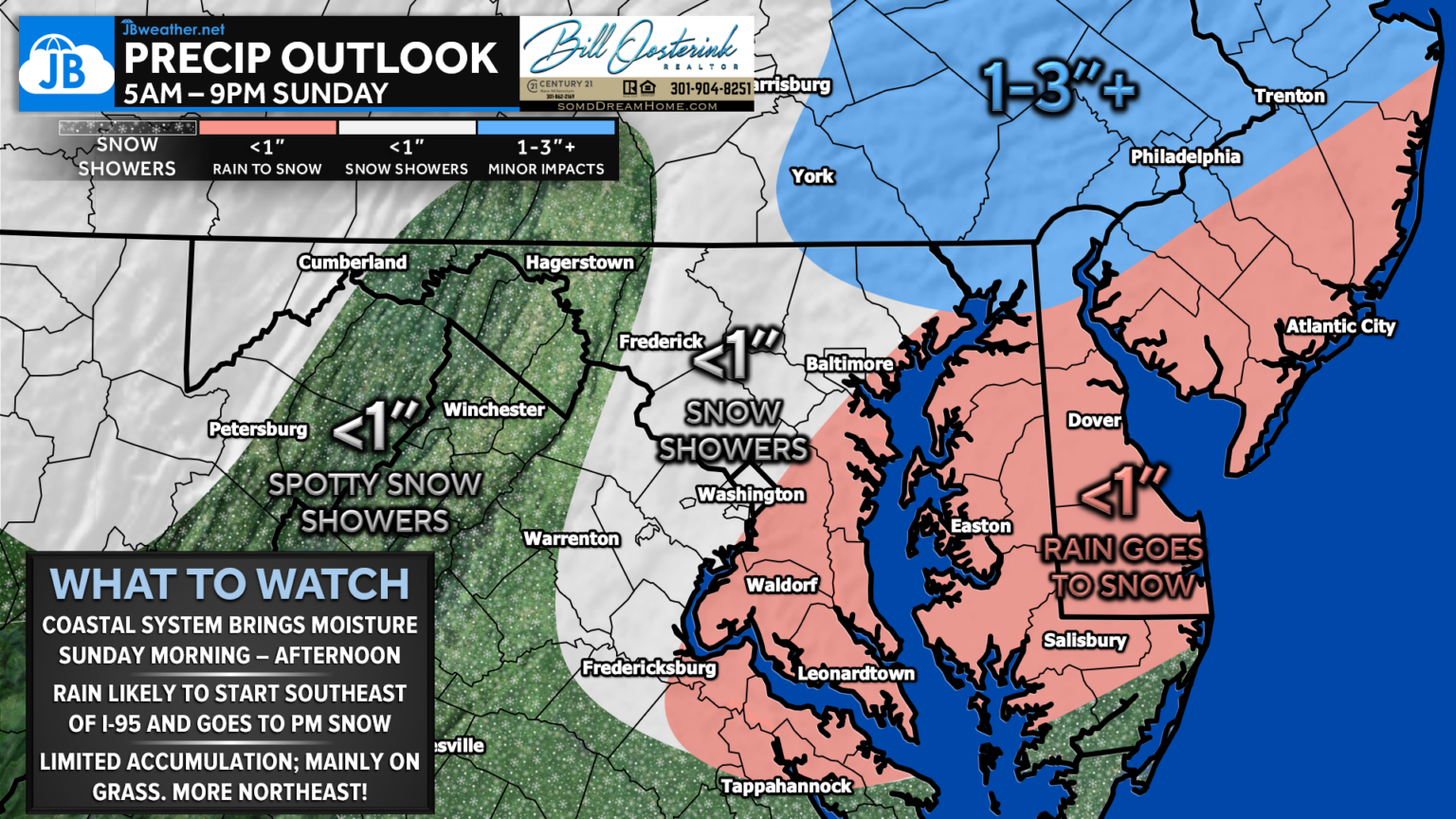 Two-Part Snow Chance on Sunday - JB Weather