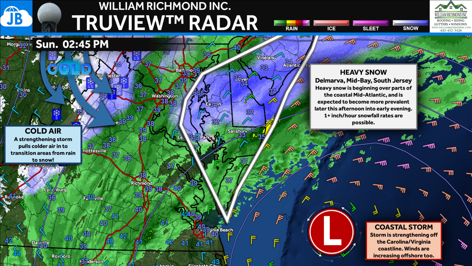PM Update: Snow Expands Tonight as Coastal Storm Strengthens - JB Weather