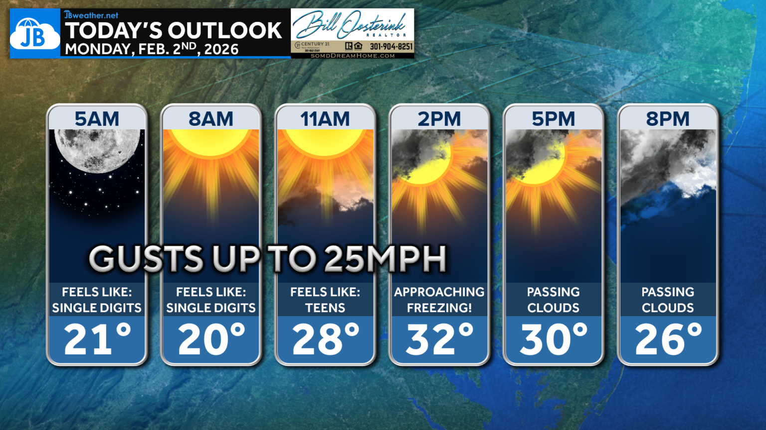 Monday's Forecast: Cold Conditions Remain - JB Weather